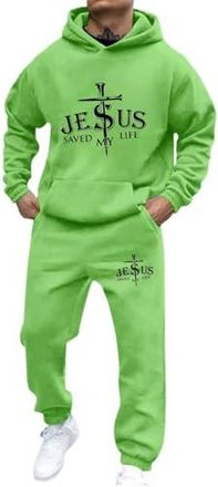 Generic Surv&ecirc;tement pour homme - Sweat &agrave; capuche imprim&eacute; - Jambe droite - Ensemble de jogging contemporain - Haut de jogging - Pantalon 2 pi&egrave;ces - V&ecirc;tements d