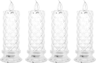 OSALADI 4st&uuml;cke Elektrische Kerzen Mit Rosendesign Flackernde Dekoleuchten F&uuml;r Hochzeiten Partys Geburtstagsfeiern Und Festliche Anl&auml;sse Warmes Licht F&uuml;r Roma