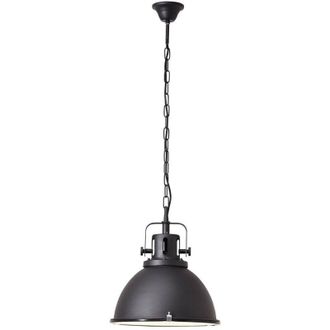 Brilliant Lampe Jesper suspension 38cm verre noir 1x A60, E27, 60W, adapt&eacute; aux lampes standard (non incluses) &Eacute;chelle a ++ &agrave; e La cha&icirc;ne peut &ecirc;tre raccourcie