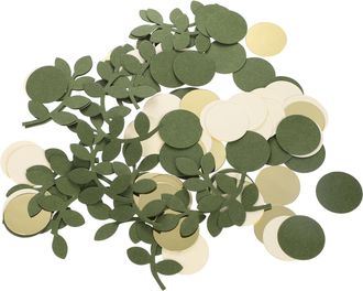 DOITOOL 1 Packung Rundes Tischkonfetti aus Papier mit Salbeiblatt Motiv Leicht und Klein Gr&uuml;n f&uuml;r Hochzeiten Babypartys und Festliche Selbstgemacht Partydekor
