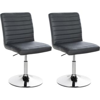 Clp 2er Set Esszimmerstuhl Elvas Kunstleder grau