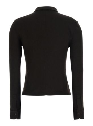 Frame Denim Ribbed Modal Shirt - Brown