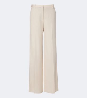 Fendi Pantalon ample en laine grain de poudre