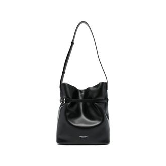 Emporio Armani Femme, Sacs, Noir, Taille: ONE Size Smooth Leather Bucket Bag