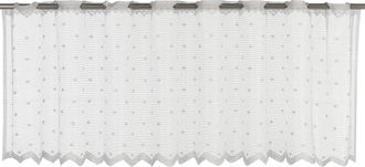 Elbersdrucke Bistrogardine Celeste 00 weiß transparent 45x160 cm Scheibengardine Kurzgardine für Küche Küchenfenster Sichtschutz 198763