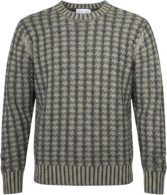 Aspesi Homme, Pulls, Gris, Taille: 2XL Aspesi, Grobstrick-Pullover aus Schurwolle, zweifarbig