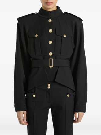 Balmain Officer-Style Wool Blazer - Black