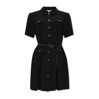 Michael Kors Kleid mit Tailleng&uuml;rtel - - Dresses - Damen - Schwarzk - XS