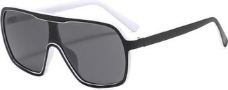 Generic Lunettes De Soleil Dext&eacute;rieur &Agrave; Grande Monture For Hommes, For Vacances, Conduite, Trajets Quotidiens(White)