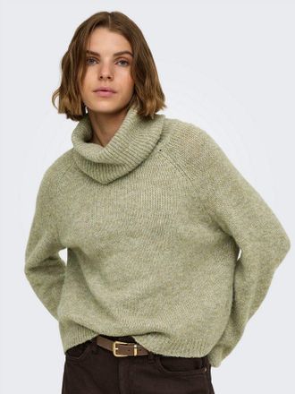 Only Strickpullover ONLSOPHIE LS ROLLNECK BF KNT Materialmix, regular fit