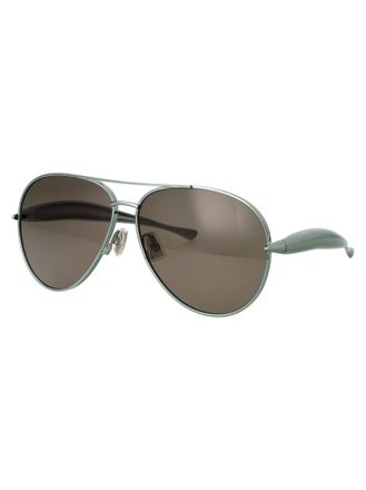 Bottega Veneta Unisex Sunglasses Bv1305s Green-Green-Brown Metal Green/green/brown
