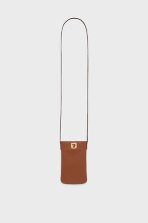 Gerard Darel Porte t&eacute;l&eacute;phone en cuir - LADYPHONE - Cognac