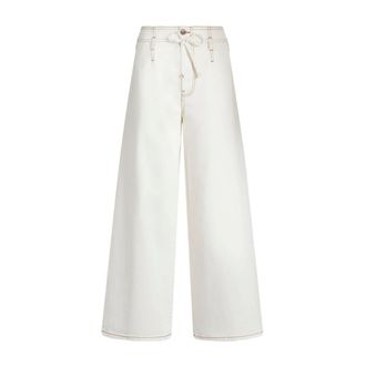 Etro Wide Leg Jeans - - Jeans - Damen - Wei&szlig; - W26
