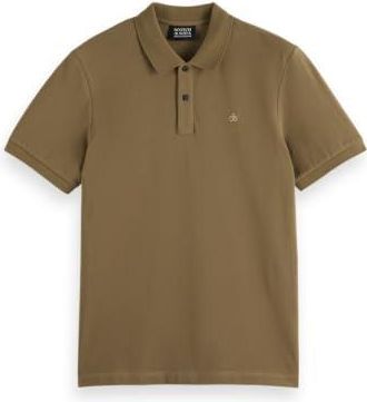 Scotch & Soda Logo Polo Shirt, Golden Brown, XL Hommes