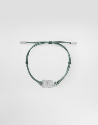 Dolce & Gabbana Kordelarmband Dg-logo - Mann Bijoux Gr&uuml;n Metall Onesize