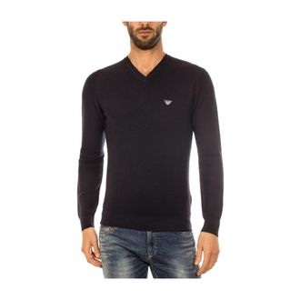 Armani Jeans V-neck Strickware - - Knitwear - Herren - Blau - 2XL