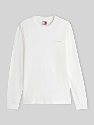 Tommy Jeans Slim Fit Langarmshirt aus reiner Baumwolle