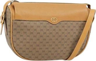 Gucci Sac bandouli&egrave;re vintage Micro Small GG en toile Pre-owned - Femme - Pre-owned - Beige - Taille: ONE Size