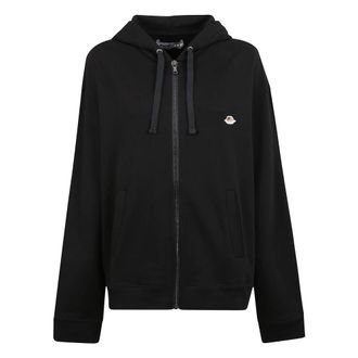 Fiorucci Schwarzer Kapuzen-Zip-Up-Pullover - - Sweatshirts & Hoodies - Damen - Schwarzk - S