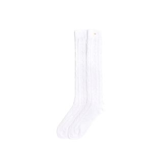 Valentino Garavani Homme, Sous-v&ecirc;tements, Blanc, Taille: M Chaussettes en coton perfor&eacute; avec Vlogo