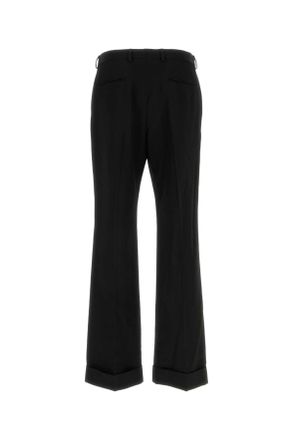 Valentino Garavani Mens Black Wool Pant Nero Exterior: Virgin Pantaloni Trousers