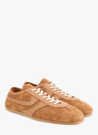 Dries Van Noten Baskets bi-mati&egrave;re &agrave; semelle fine en cuir