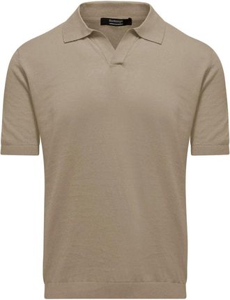 Bomboogie Homme, Pulls, Beige, Taille: 3XL Pull Polo en Lin et Coton