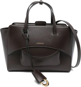 Hidesins Femme, Sacs, Brun, Taille: ONE Size Flap Medium Leather Tote
