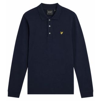 Lyle & Scott Langarm Poloshirt - - Tops - Herren - Blau - XL