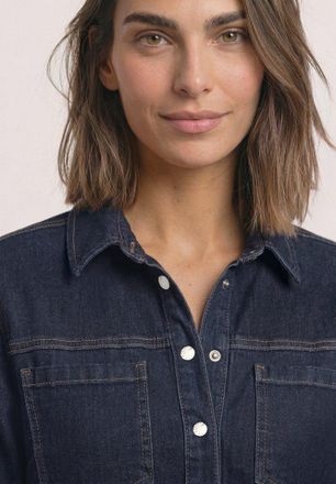 Street One Jeanskleid Knielanges Denim Sommerkleid mit 3/4-Arm