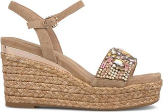 Alma En Pena Alma EN Pena, Femme, Chaussures, Beige, Taille: 37 EU Esparto Sandal With Beading