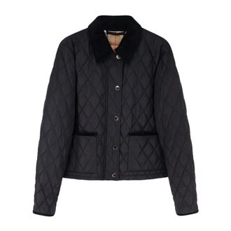 Burberry Femme, Vestes, Noir, Taille: 40 FR Veste matelass&eacute;e courte