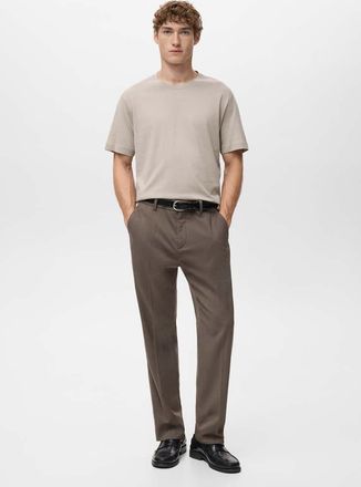 Mango T-shirt 100 % coton regular-fit sable - Homme - XXL - MANGO MAN