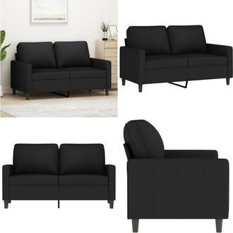 vidaXL 2-Sitzer-Sofa Schwarz 120 cm Samt - Samtsofa - 2-Sitzer Sofa - Schwarzes Sofa - Wohnzimmersofa - Modernes Sofa - Home & Living