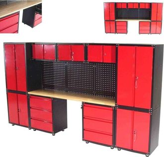 Apex Werkstatt Schranksystem 13-teilig Werkstattwand Werkstattschrank Werkbank 57065