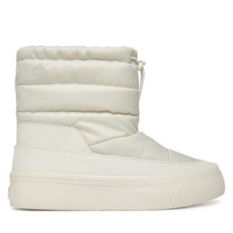 Calvin Klein Schneeschuhe Calvin Klein Vulc Flatf Snowboot Nylon Mix Mg YW0YW01977 Wei&szlig;