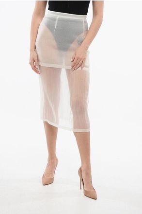 Super Blond Silk Sheer Layered Skirt size 40