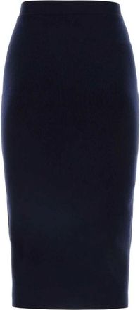 Bottega Veneta Femme, Jupes, Bleu, Taille: 40 FR Ribbed Knit Pencil Skirt