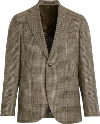 Oscar Jacobson Homme, Vestes, Brun, Taille: 3XL Ferry Checked Blazer