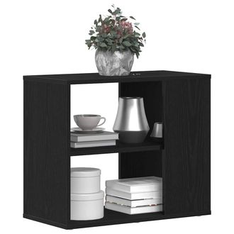 Generic Beistellschrank, Sideboard, Kommode, Beistellregal, Schrank, Mehrzweckschrank, Standregal, 60x30x50cm, Holzwerkstoff(Wei&szlig;) (Schwarze Eiche)