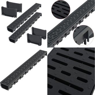 vidaXL Entw&auml;sserungskan&auml;le Kunststoff 2 m - Entw&auml;sserungskanal - Entw&auml;sserungskan&auml;le - Home & Living