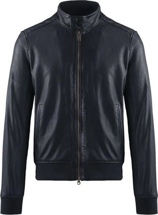 Bomboogie Homme, Vestes, Gris, Taille: 2XL Friz Leather Bomber Jacket