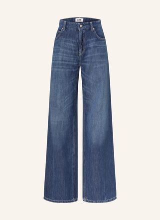Cambio Cambio Wide Leg Jeans Palazzo Mit Leinen blau