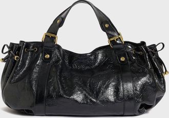 Gerard Darel Sac &agrave; main en cuir effet froiss&eacute; - 24H