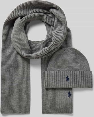 Polo Ralph Lauren Schal und M&uuml;tze aus Wolle im Set mit Geschenkbox