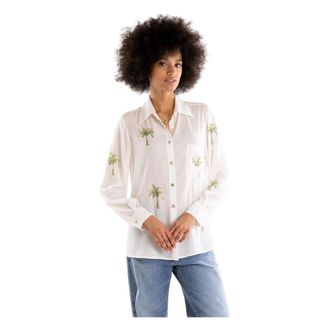 5 Progress Femme, Blouses et Chemises, Blanc, Taille: 38 FR Classic Cut Shirt