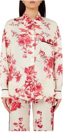 Liu Jo Femme, Blouses et Chemises, Multicolore, Taille: 38 FR Chemise en satin imprim&eacute;