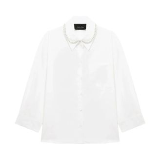 Simone Rocha Femme, Blouses et Chemises, Blanc, Taille: 34 FR Chemisier Court Orn&eacute;
