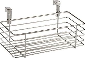 WENKO Einh&auml;ngekorb Klein, Organizer zum Einh&auml;ngen an Schrankt&uuml;r oder Schublade, Korb aus Metall, 24 x 11,5 x 15 cm, Chrom