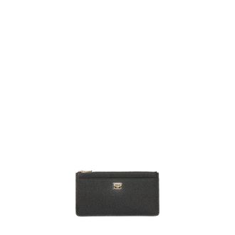 Dolce & Gabbana Grand porte-cartes Dauphine en cuir de veau avec plaque - Femme - Accessoires - Noir - Taille: ONE Size